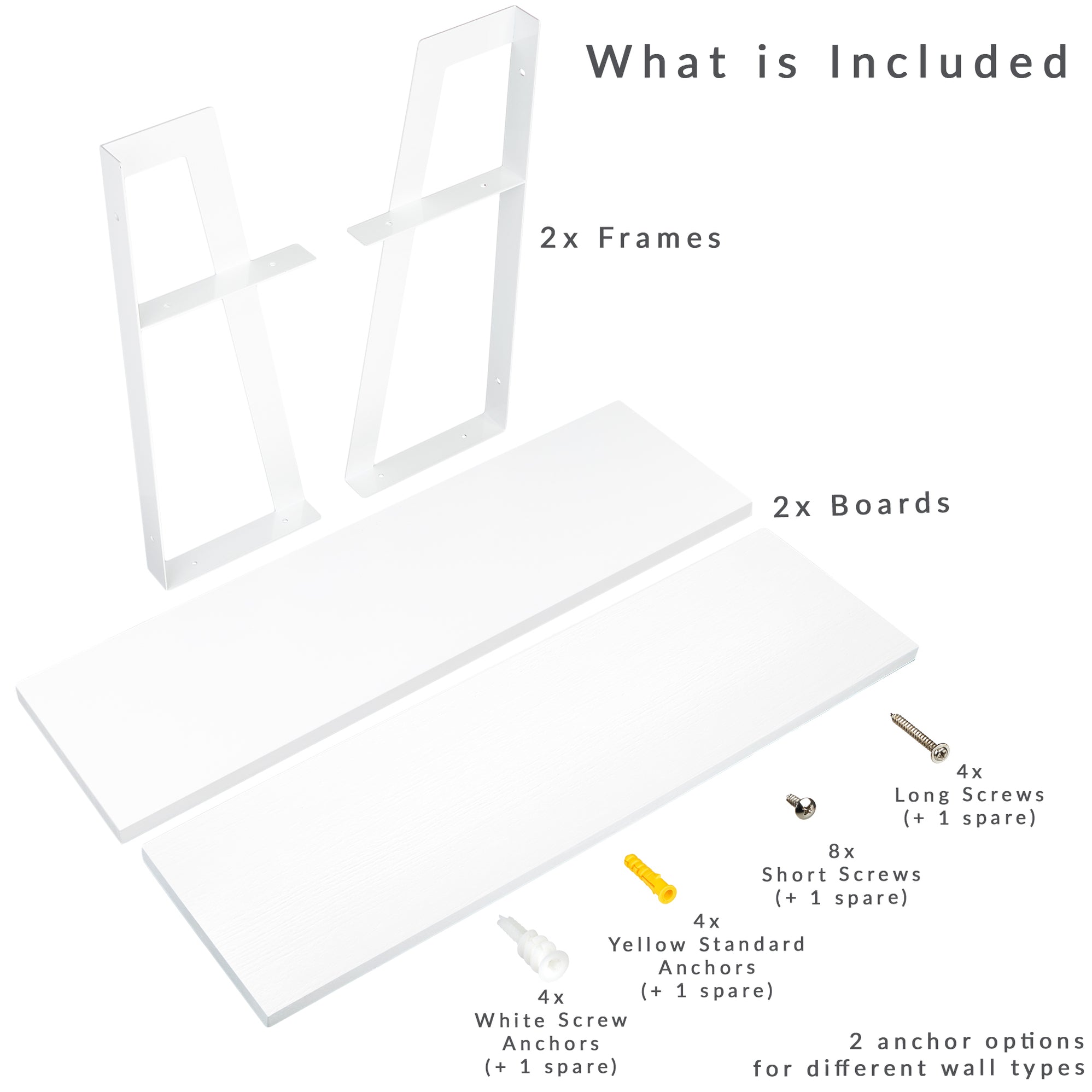 High Quality Modern Two Tier Floating Shelf